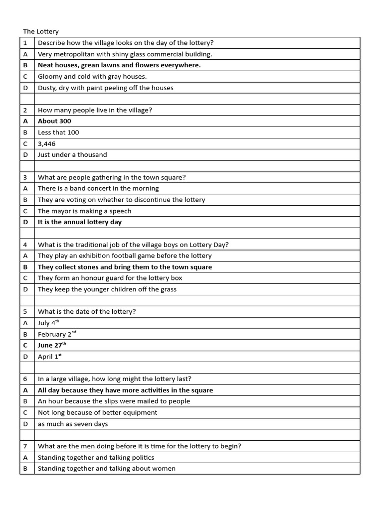 The Lottery_mc_key | PDF