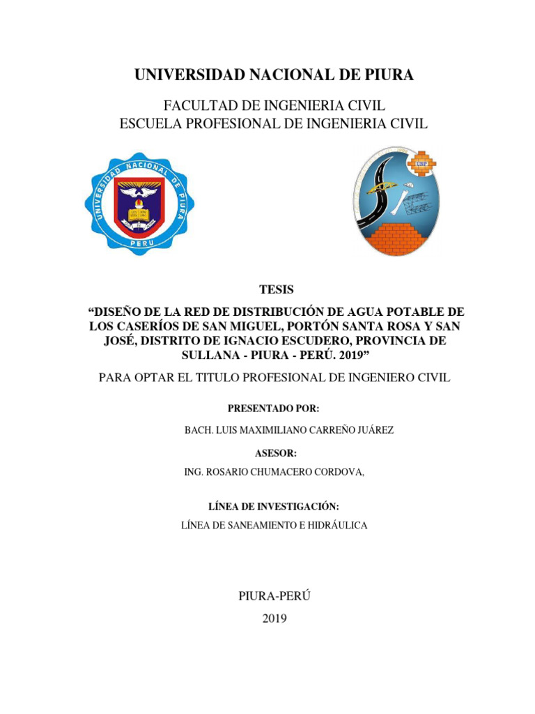 Civ Car Jua 2019 | PDF | Tubería (transporte de fluidos) | Agua