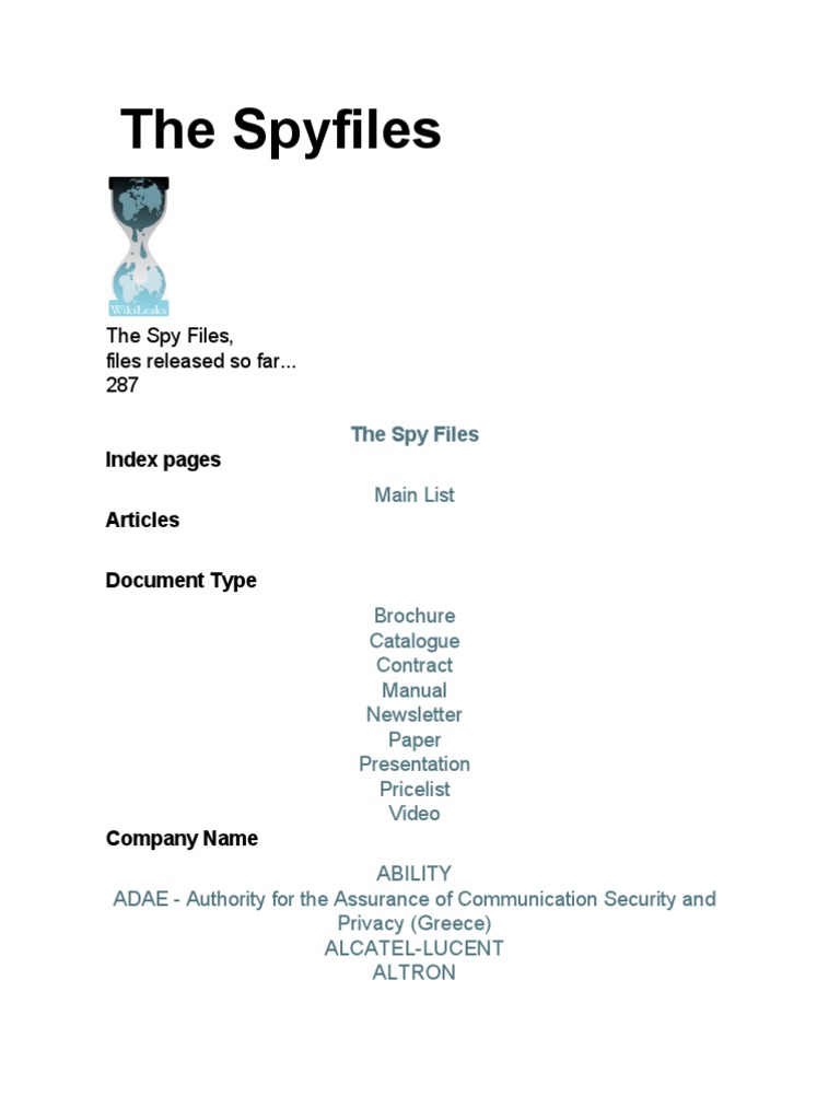 Spy Files Great Wall of Wikileaks Occupy London | PDF | Surveillance ...