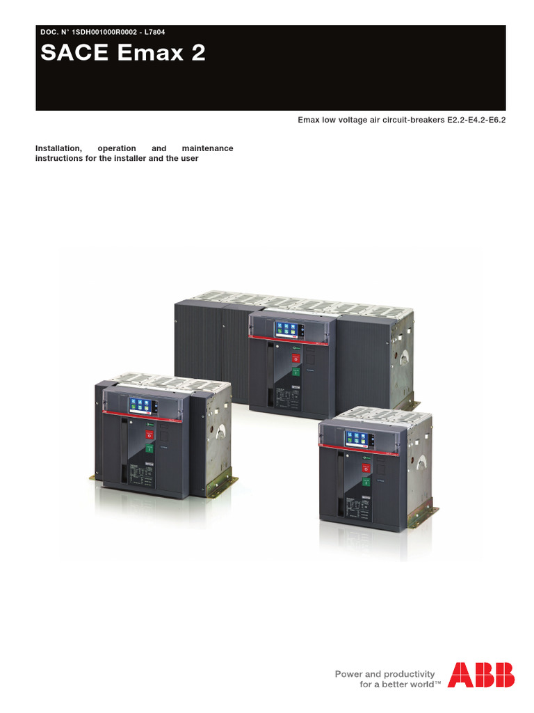 ABB SACE Emax 2 Series Installation, Operation and Maintenance ...