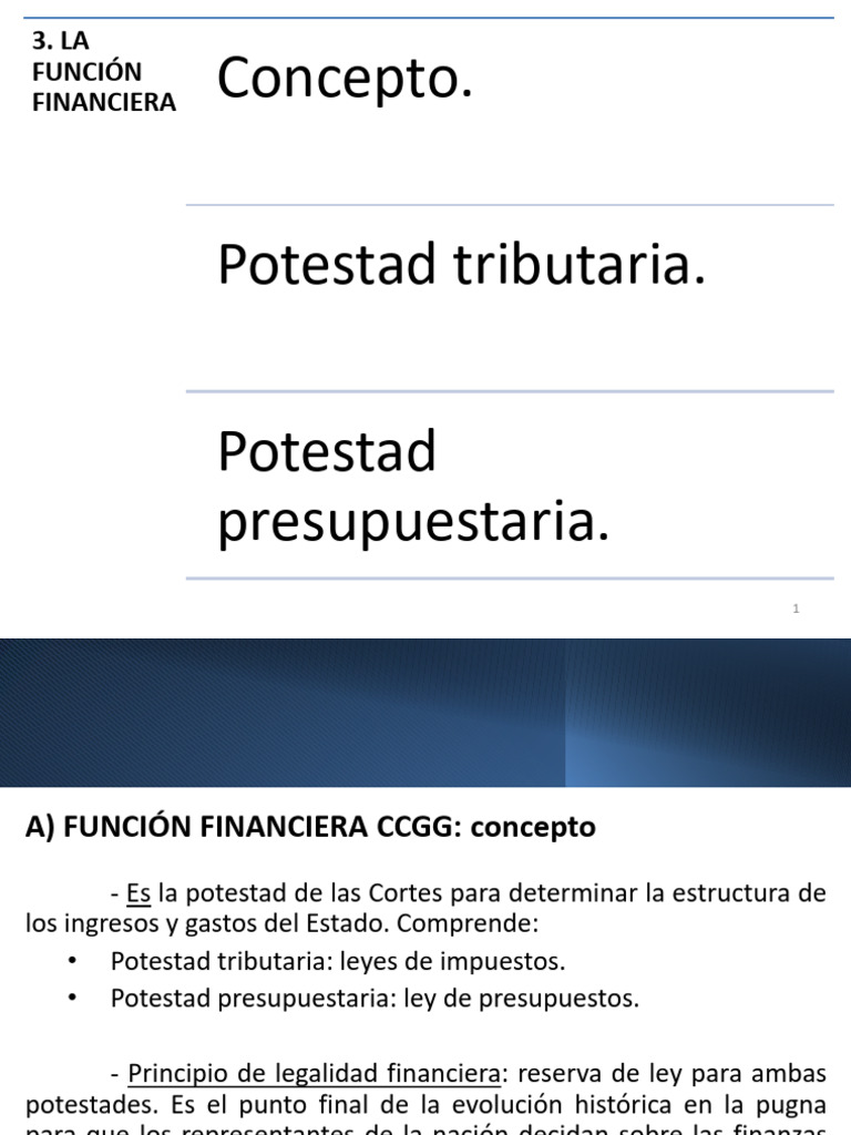 Tema 4 Cortes Generales II. 2 La Funciã N Financiera | PDF ...
