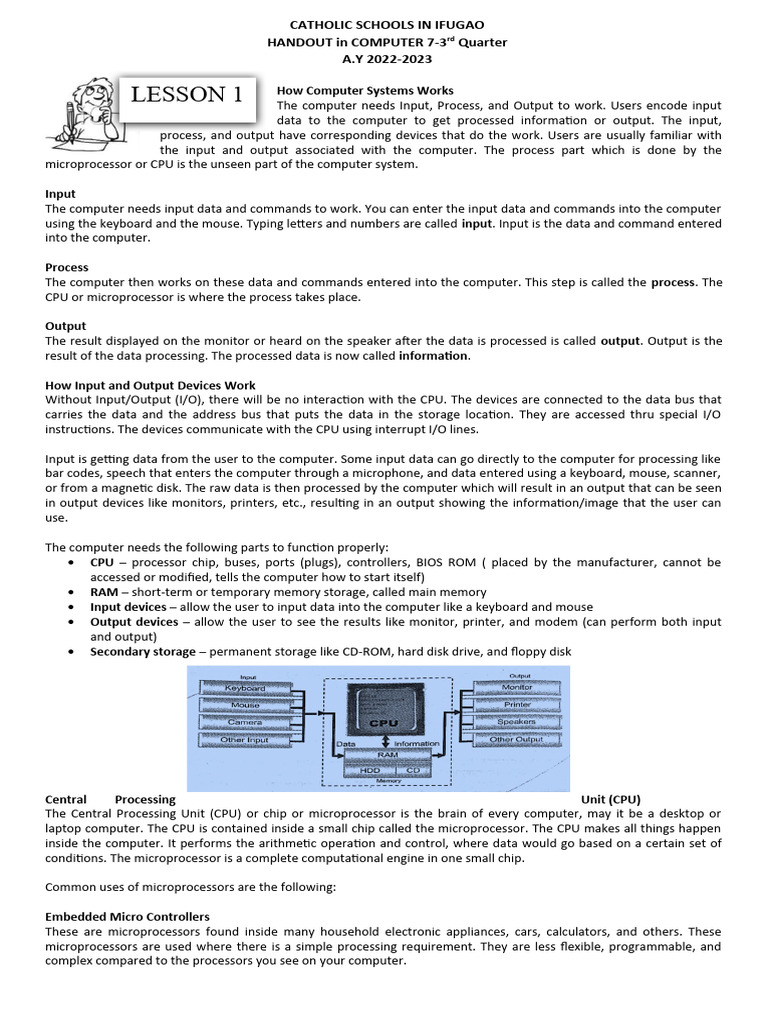 Csi Computer 7 3rd Quarter LP | PDF | Central Processing Unit | Hard Disk Drive