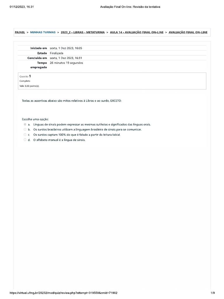 prova libras | PDF
