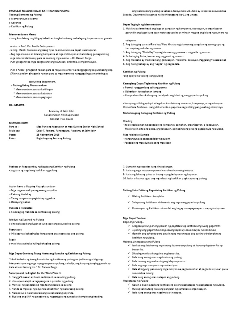 FIL Reviewer Finals | PDF