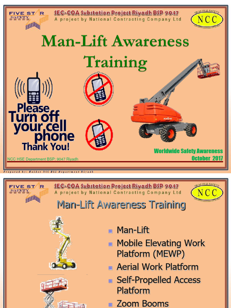 Man-Lift Awareness Training | PDF | Vehicles | Transport