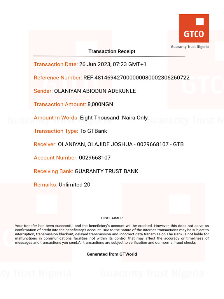 Transaction Date: Reference Number: Sender: Transaction Amount: Amount ...