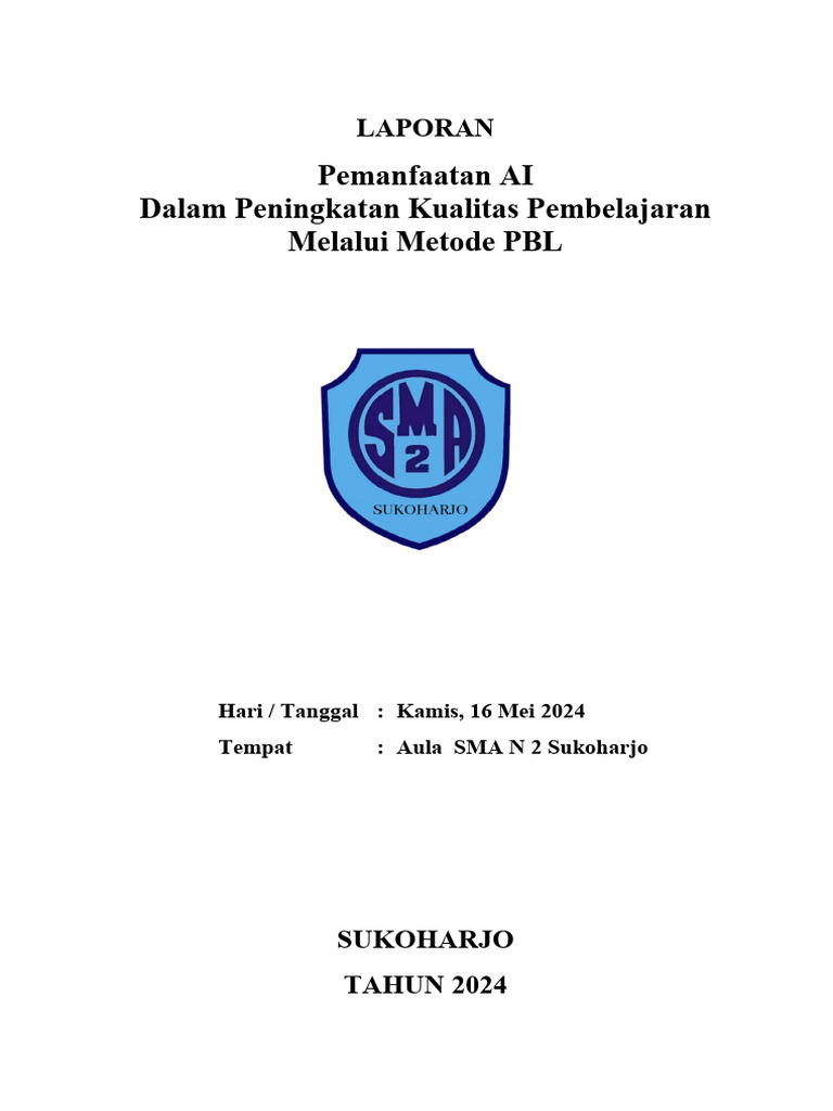 Laporan Workshop PBL | PDF