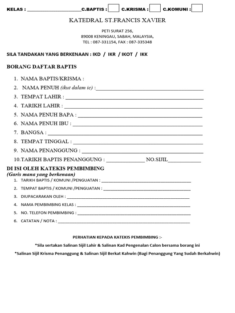 BORANG SIJIL BAPTIS (KOSONG).pdf | PDF BORANG SIJIL BAPTIS (KOSONG).pdf | PDF