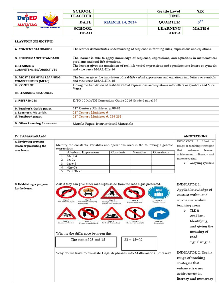 Cot Math 3RD Quarter | PDF | Mathematics | Numbers