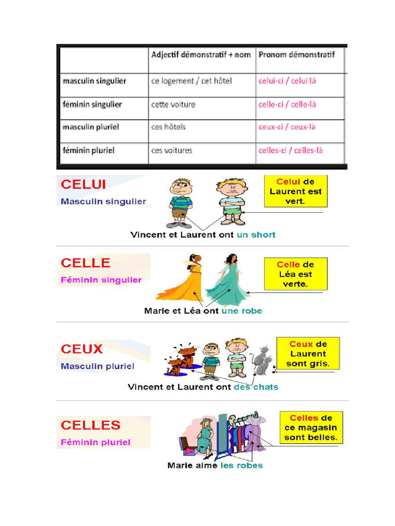 Les Pronoms Démonstratifs | PDF
