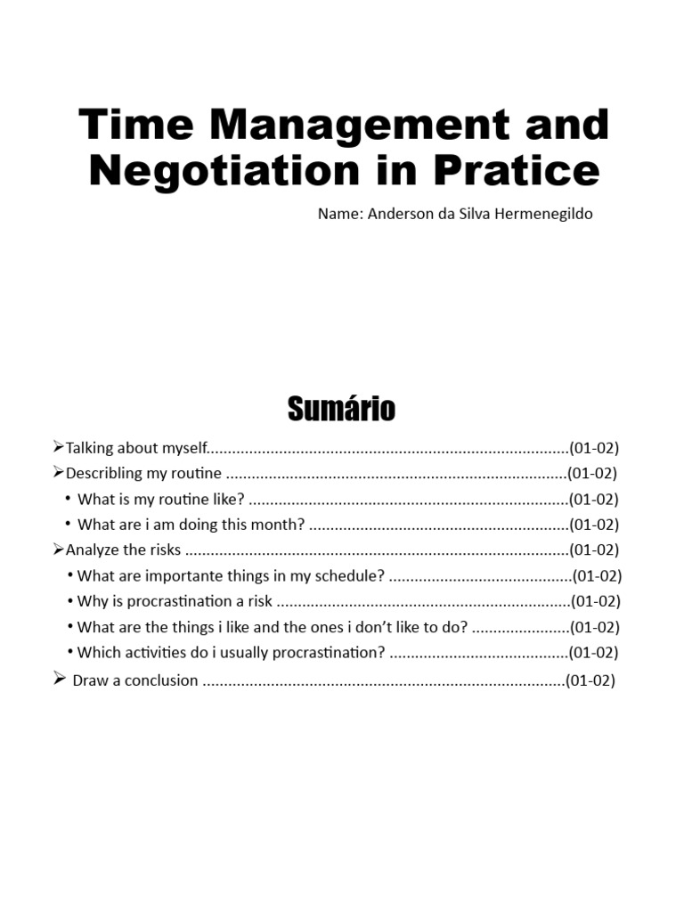 Time Management and Routine Analysis | PDF