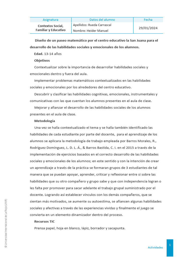 Actividad 3 Terminada | PDF | Salón de clases | Aprendizaje