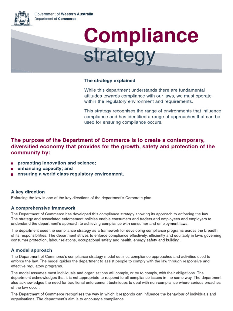 compliance_strategy | Download Free PDF | Regulatory Compliance ...