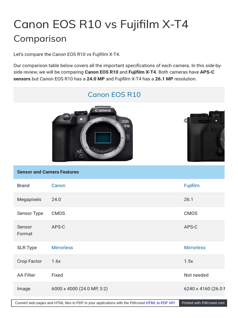 r10 and Fuji | PDF | Autofocus | Pixel