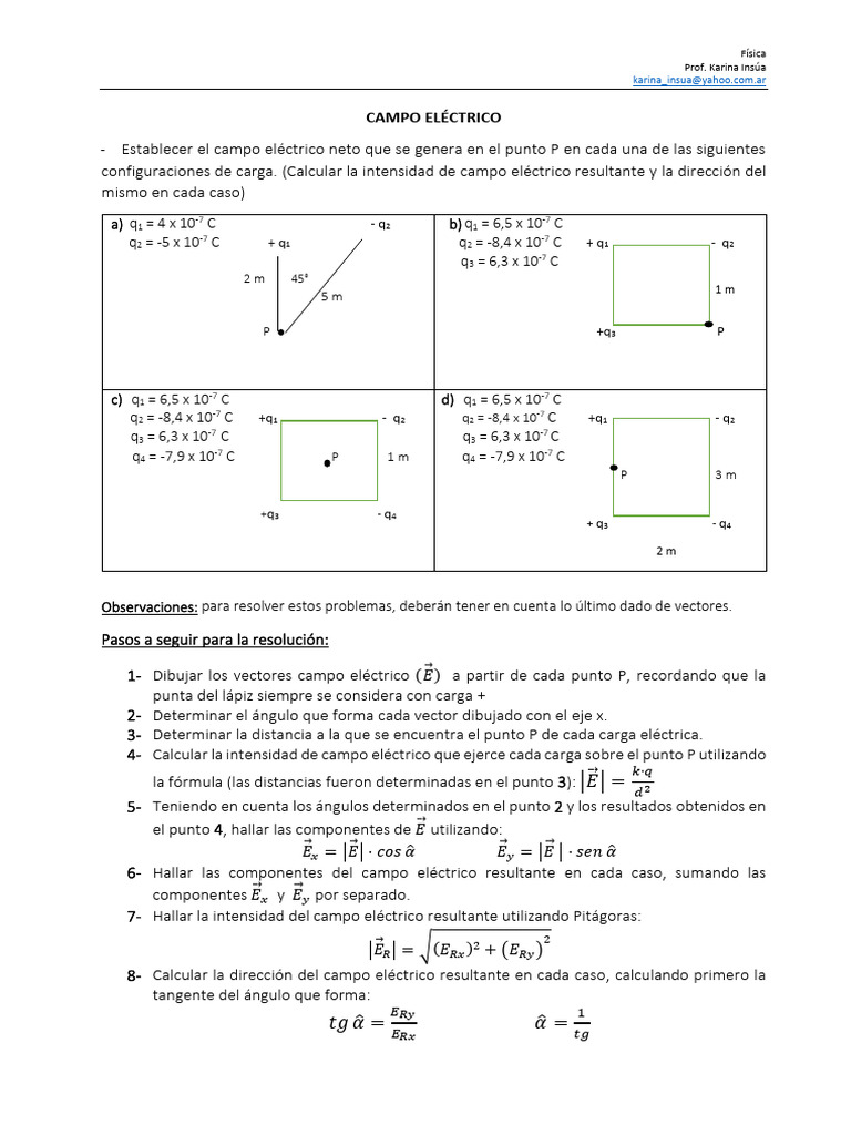 Campo Eléctrico Vectorial | PDF | Vector Euclidiano | Campo eléctrico