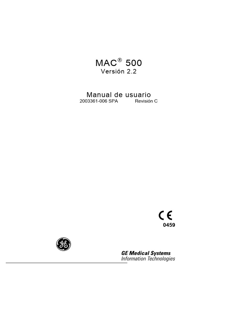 ECG Mac-500 | Descargar gratis PDF | Electrocardiografia | Enchufes y ...