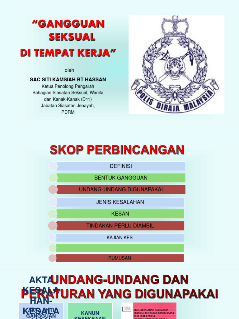 Gangguan Seksual, Skandal Dan Hubungan Terlarang Di Tempat Kerja | PDF