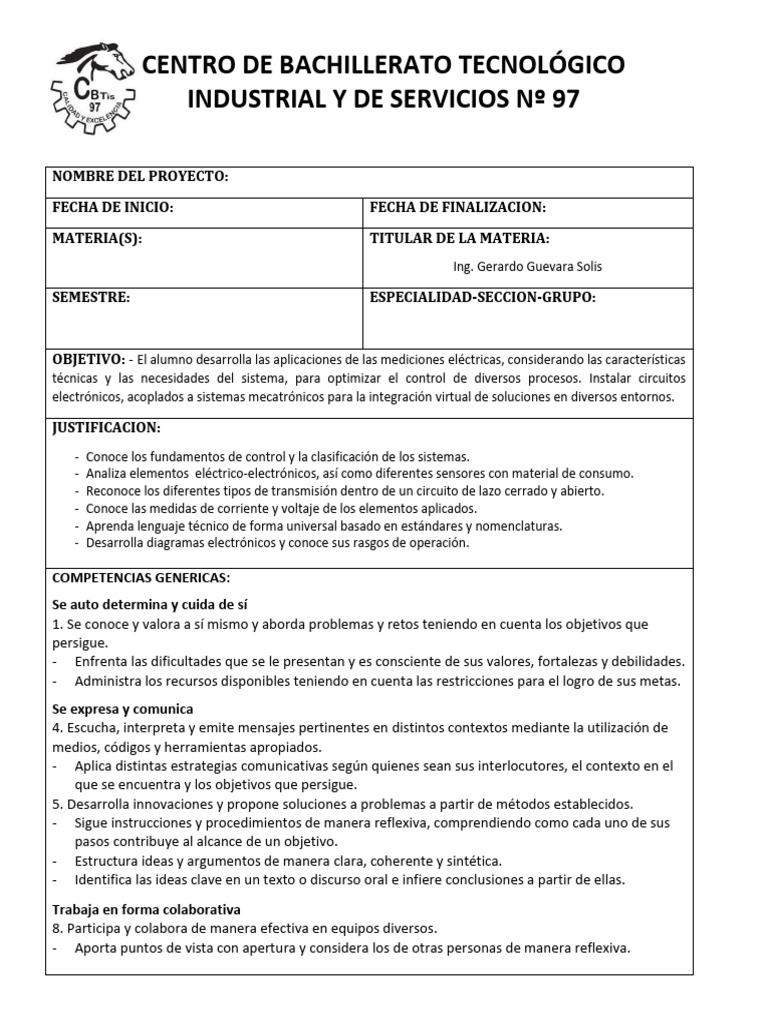 Proyecto Maqueta CBTIS 97 | PDF | Aprendizaje | Evaluación