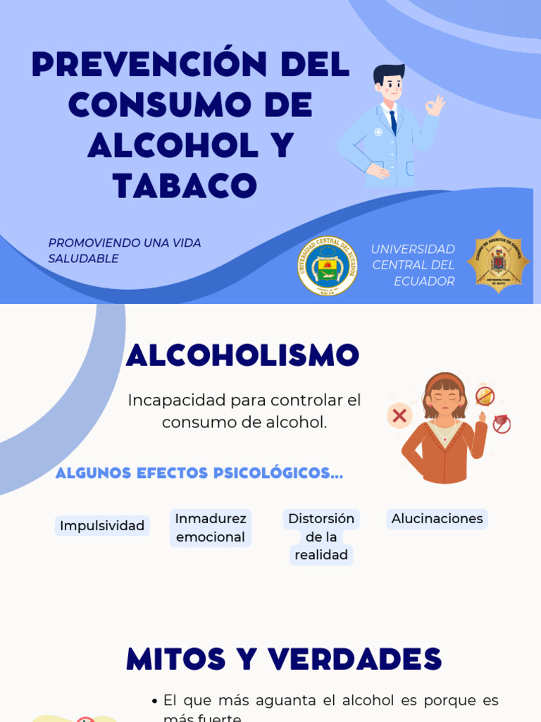 Prevención Del Consumo Del Alcohol y Tabaco | PDF | Alcoholismo | De fumar