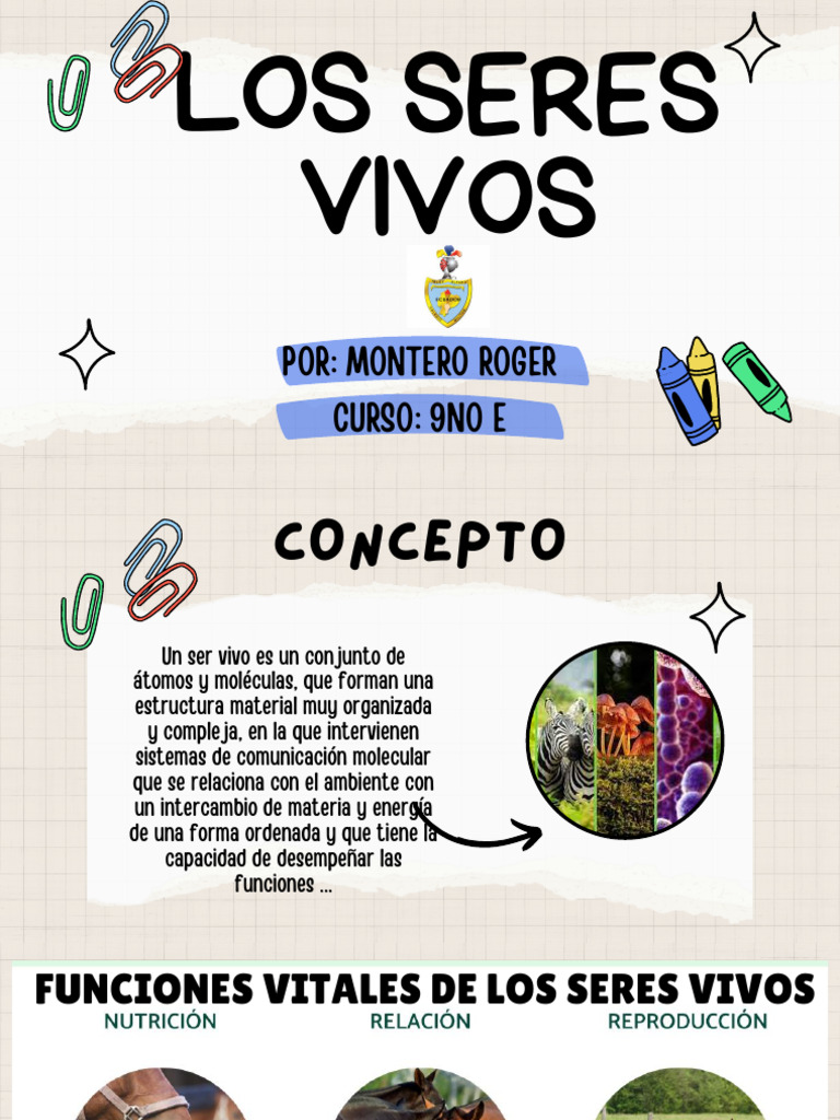 los seres vivos | Descargar gratis PDF | Organismos | Clasificación ...