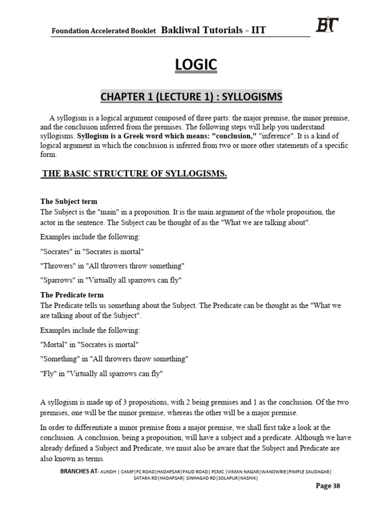 Logic | PDF | Logic | Inference