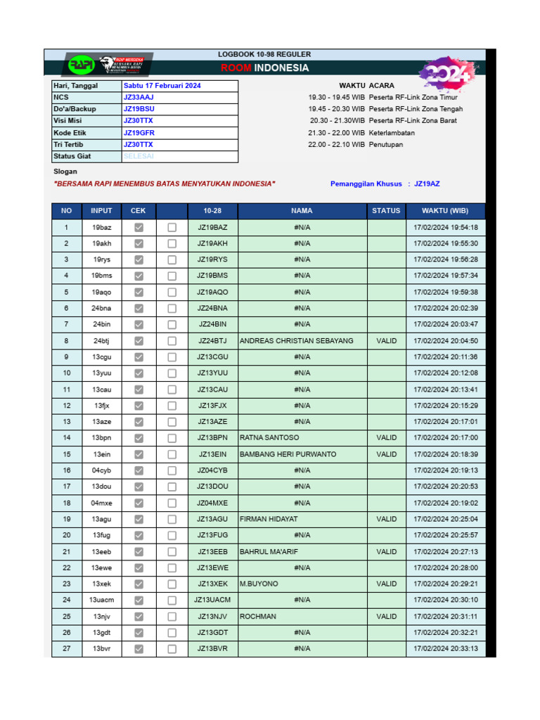 LogBook 17022024 | PDF
