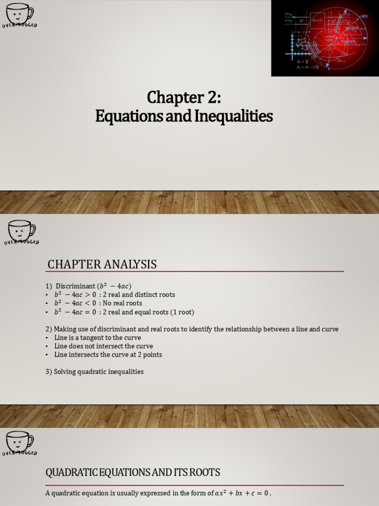 (A-MATH) Chapter 2 - Equations & Inequalities | PDF | Algebra | Mathematics