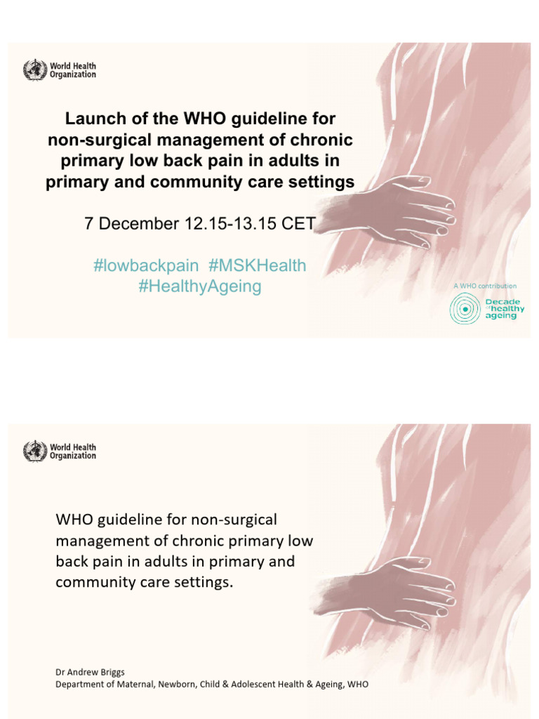 Power Point Slides - Launch of Who Guideline Compressed | PDF | Chronic ...