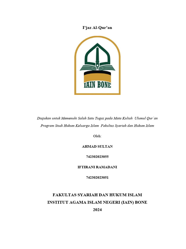 Ijaz Al Quran | PDF | Filsafat | Kajian Bahasa Asing