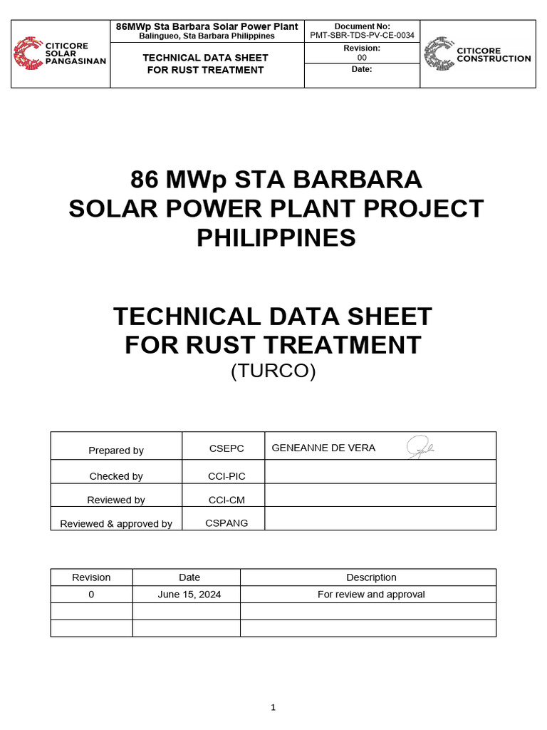 SBR TDS Turco | PDF | Technology & Engineering
