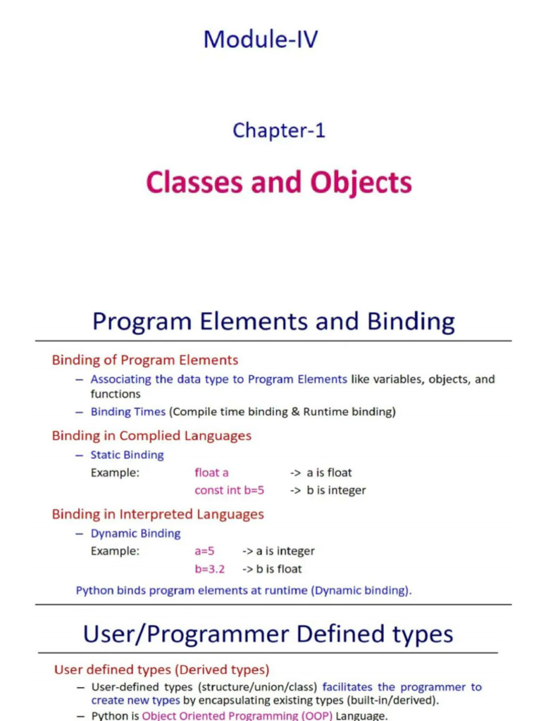 Module 4 (1) | PDF | Method (Computer Programming) | Class (Computer ...