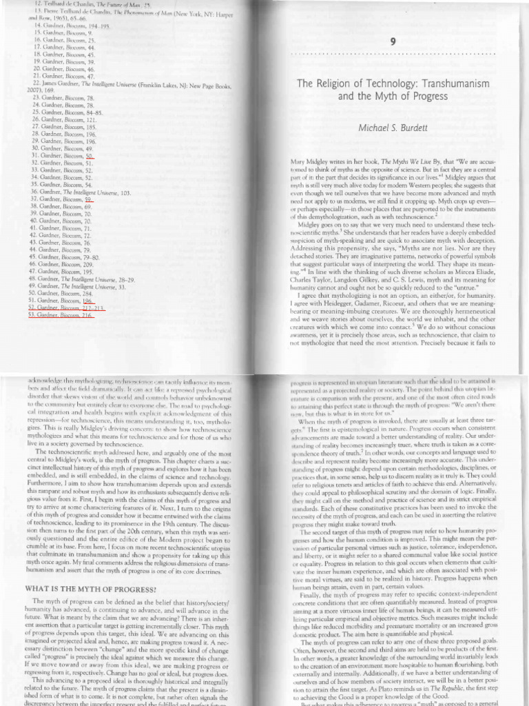 12 Burdett Myth of Progress | PDF | Georg Wilhelm Friedrich Hegel | Science