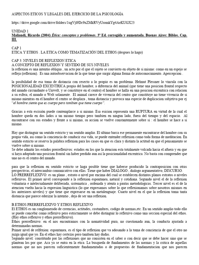 RESUMEN ETICA | Descargar gratis PDF | Moralidad | Comportamiento