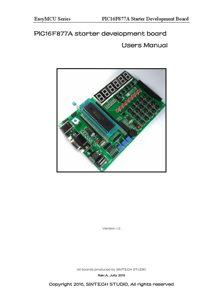 Pic16f877a Starter Development Board Pdf Debugging Computer Program
