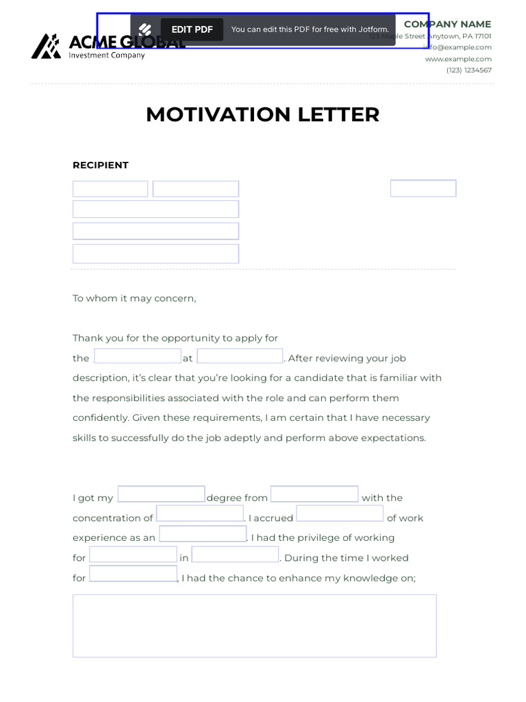 Motivation Letter (PDF) | PDF | Motivation | Motivational