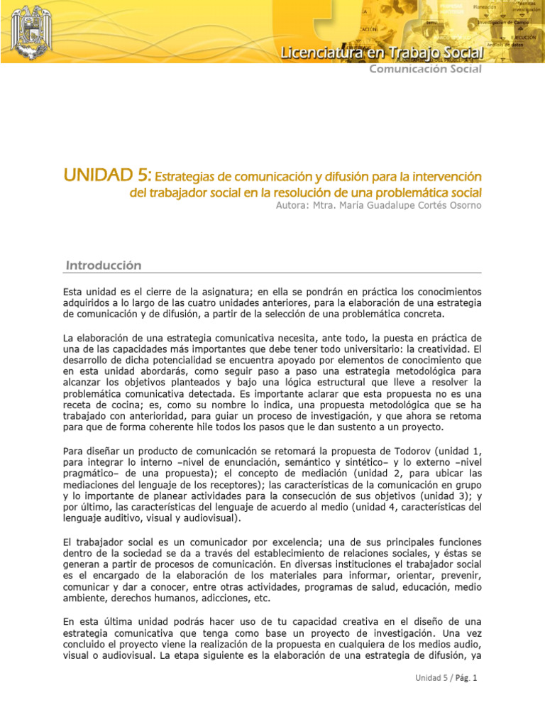 U5 Comunicacionsocial | PDF | Comunicación | Teoría