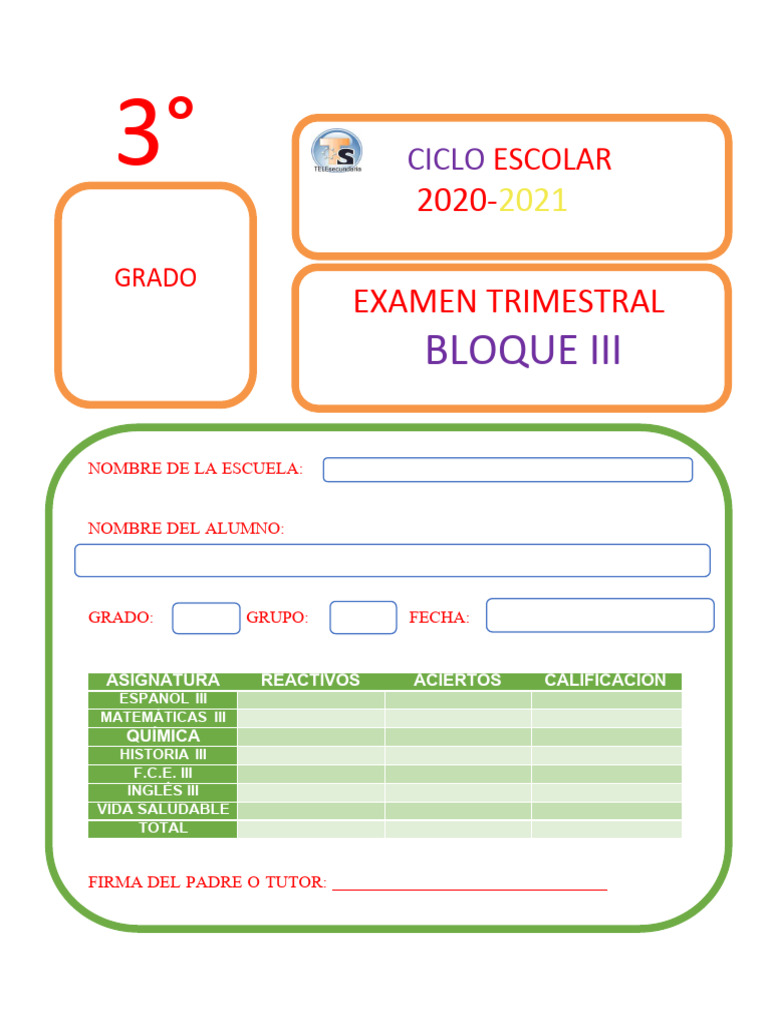 3o Examen TERCER Trimestre 1 | PDF | México | Residuos