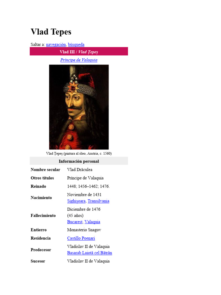 Vlad Tepes | PDF | Vlad el Empalador | imperio Otomano