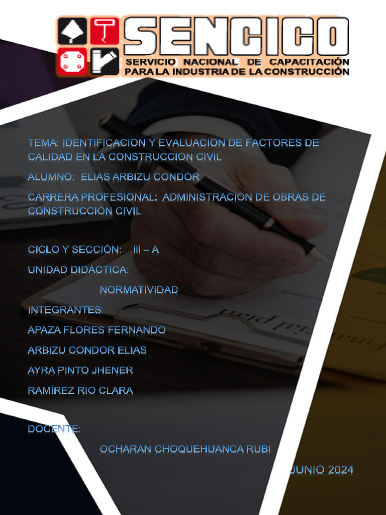 Identificación y Evaluación de Factores de Calidad en La Construcción ... Identificación y Evaluación de Factores de Calidad en La Construcción ...