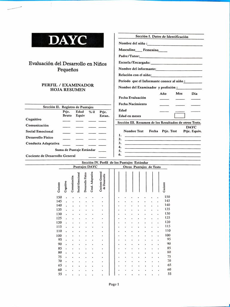 Dayc - Fichas | PDF