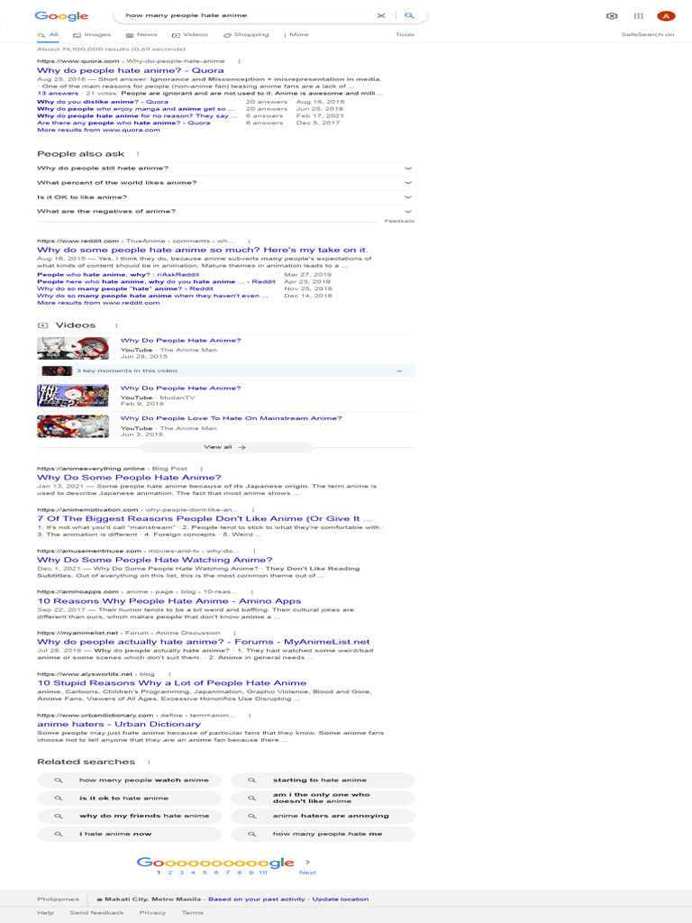 How Many People Hate Anime - Google Search | PDF | Anime | Entertainment