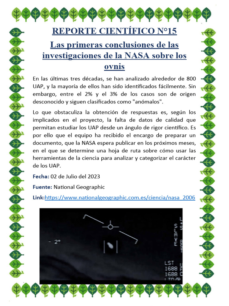 Reporte Científico N.15 | PDF | Ciencia y matemáticas