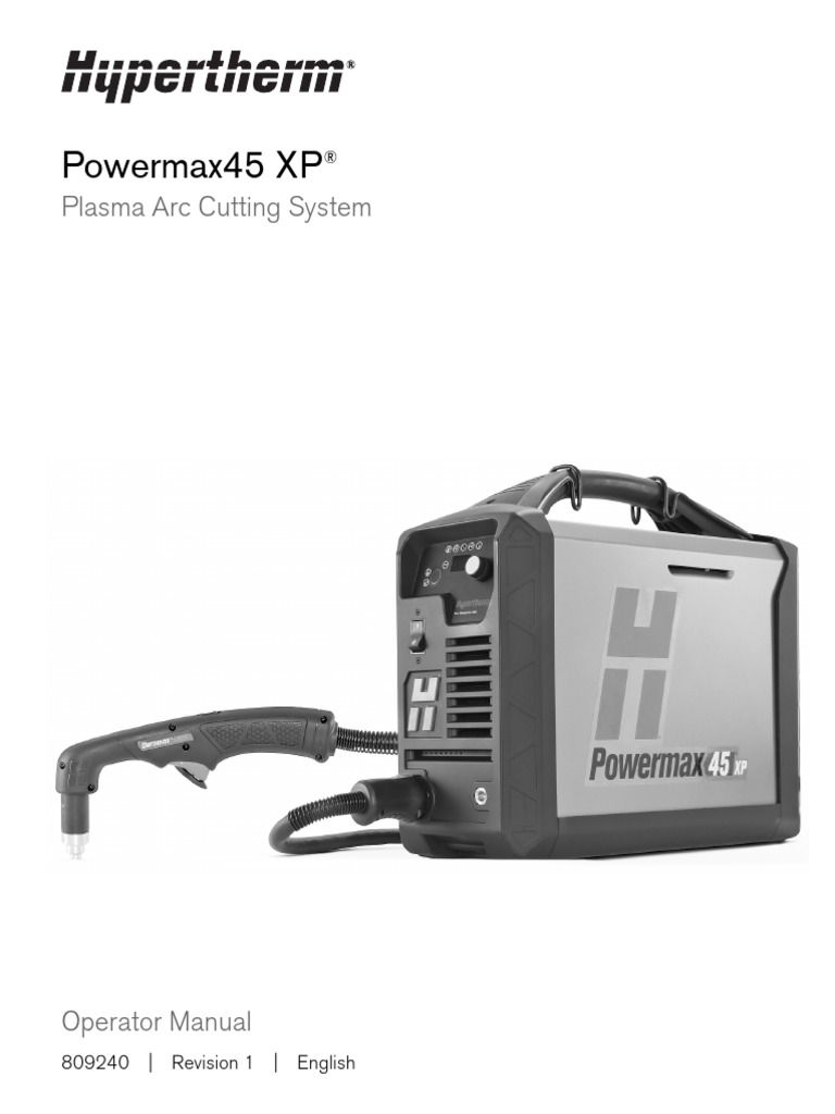 Powermax CNC Plasma Cutting Machine 45XP Instruction Manual | PDF ...