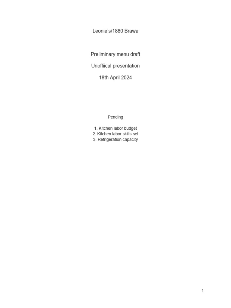 Priced Preliminary Menu Presentation | PDF | Pickling | Middle Eastern ...