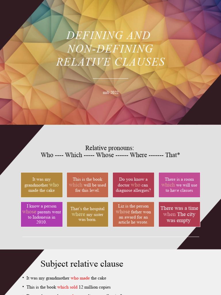 Relative Clauses Adv | PDF | Linguistic Typology | Language Mechanics