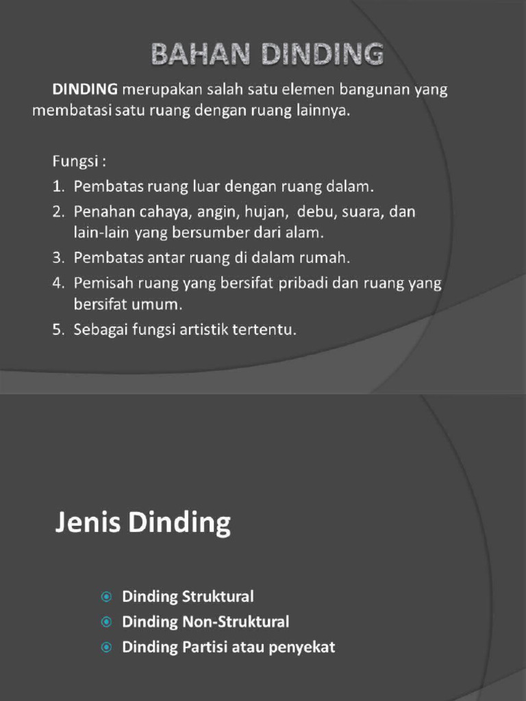 Bahan Dinding | PDF