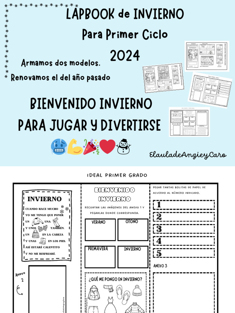 Lapbook de Invierno para Niños | PDF | Invierno | Fenómenos Periódicos