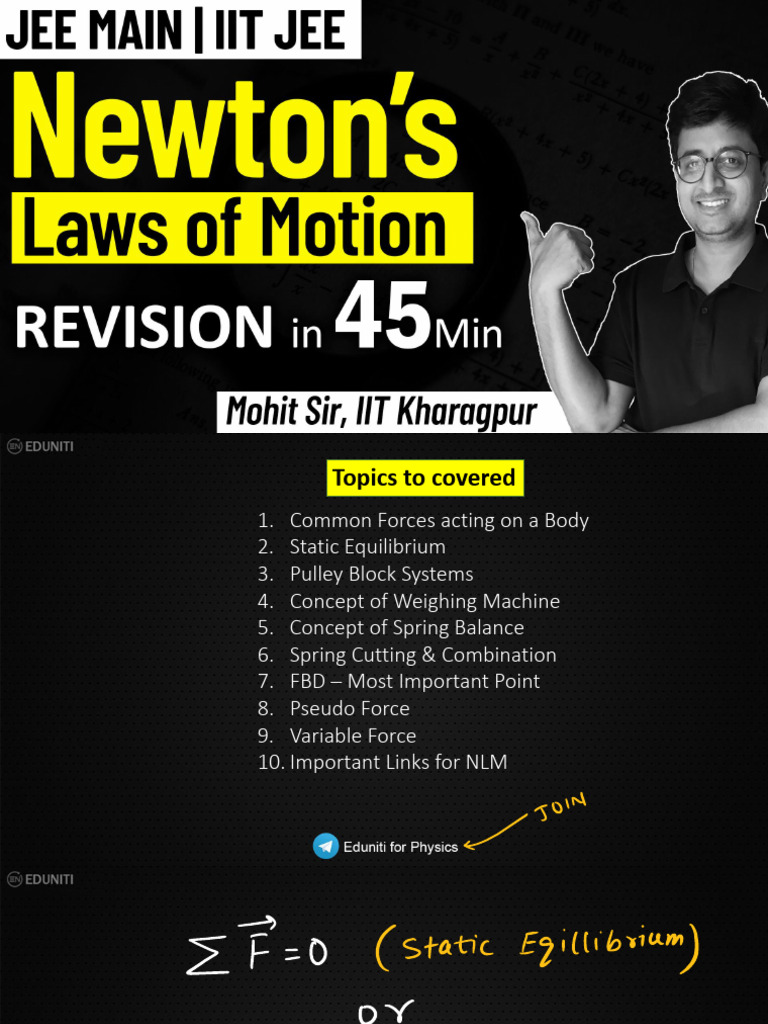Laws of Motion_Short Notes_Eduniti (1) | PDF