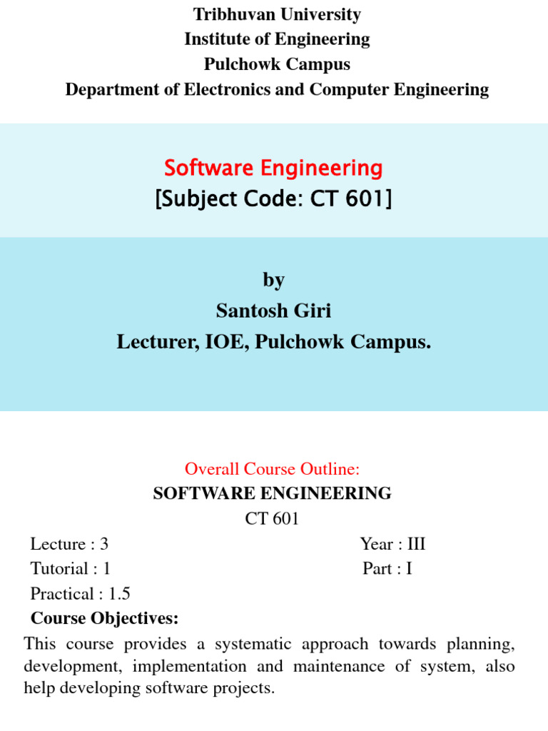 SEE ChapterOne SoftwareProcessAndRequirement | PDF | Software Testing ...
