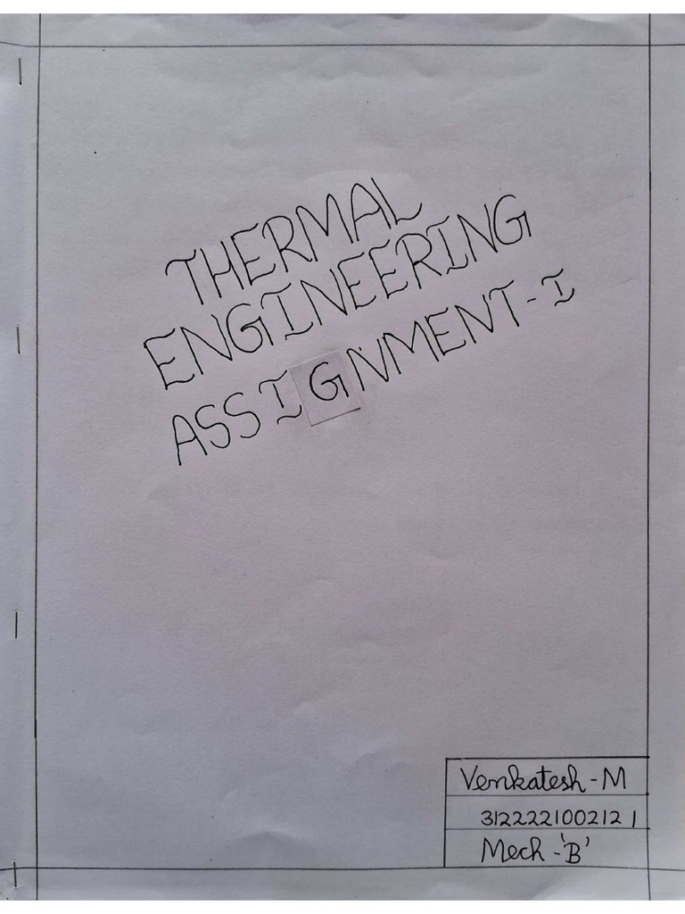 Thermal Assignment | PDF